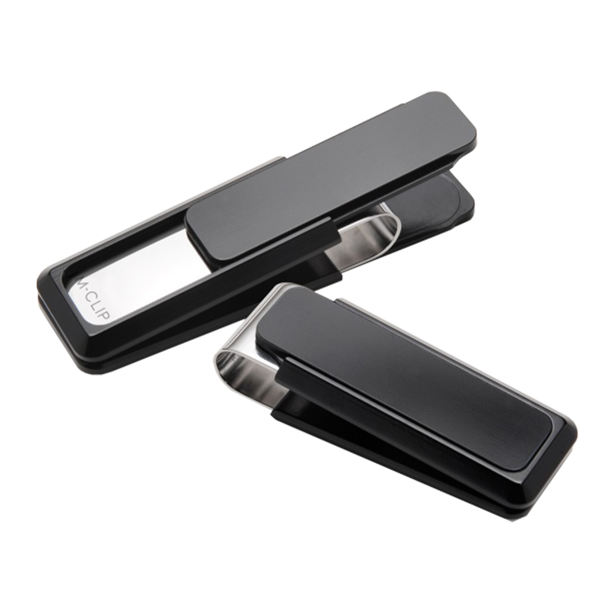 Black Solid Slide Money Clip – Hommeskin